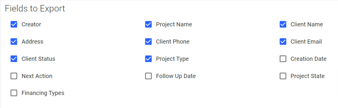 How to Export Your Projects List